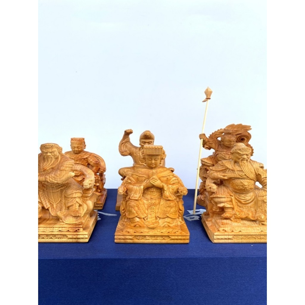Yaba Wood Carved Three Princes Jigong Mazu Hirosawa Xuantian God Tiger ...