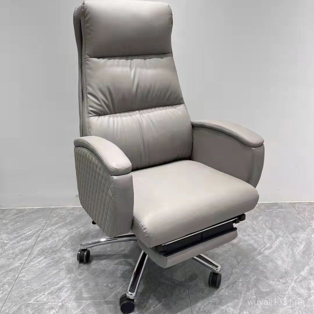 Lunch Break Reclining Executive Chair President Chair Genuine Leather ...
