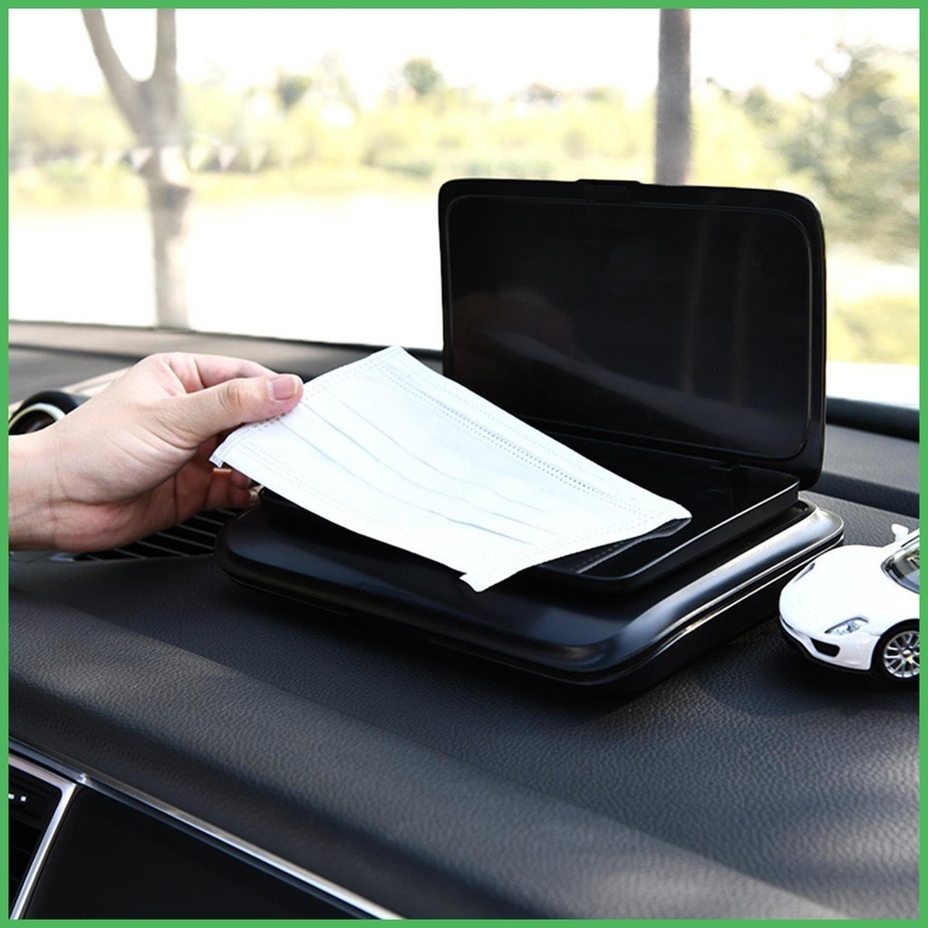 Dashboard Tray Magnetic Double-Layer Car Dash Storage Box Portable ...