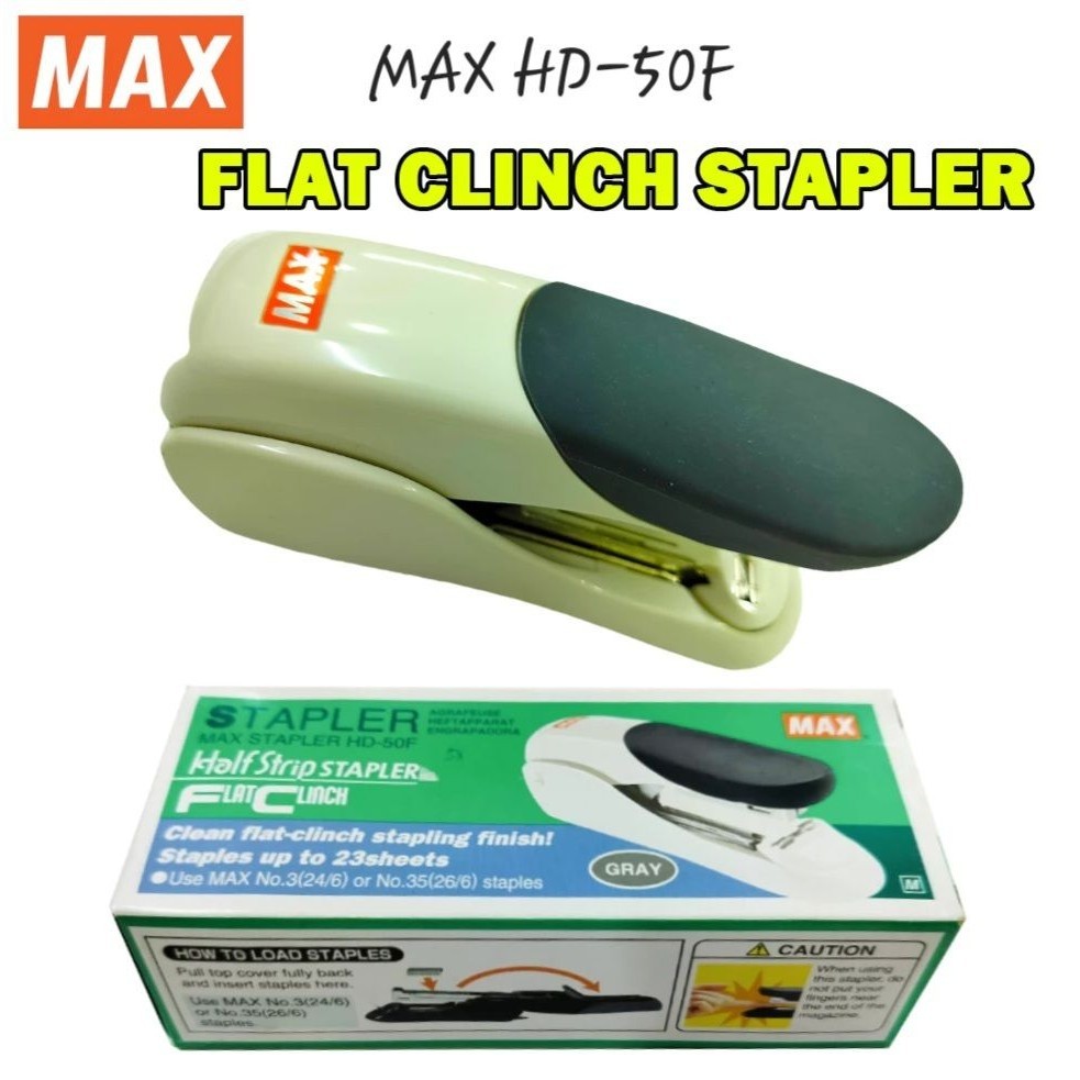 Max HD-50DF 30sheets / HD-50F 23sheets Flat Clinch Twin Lever Stapler ...