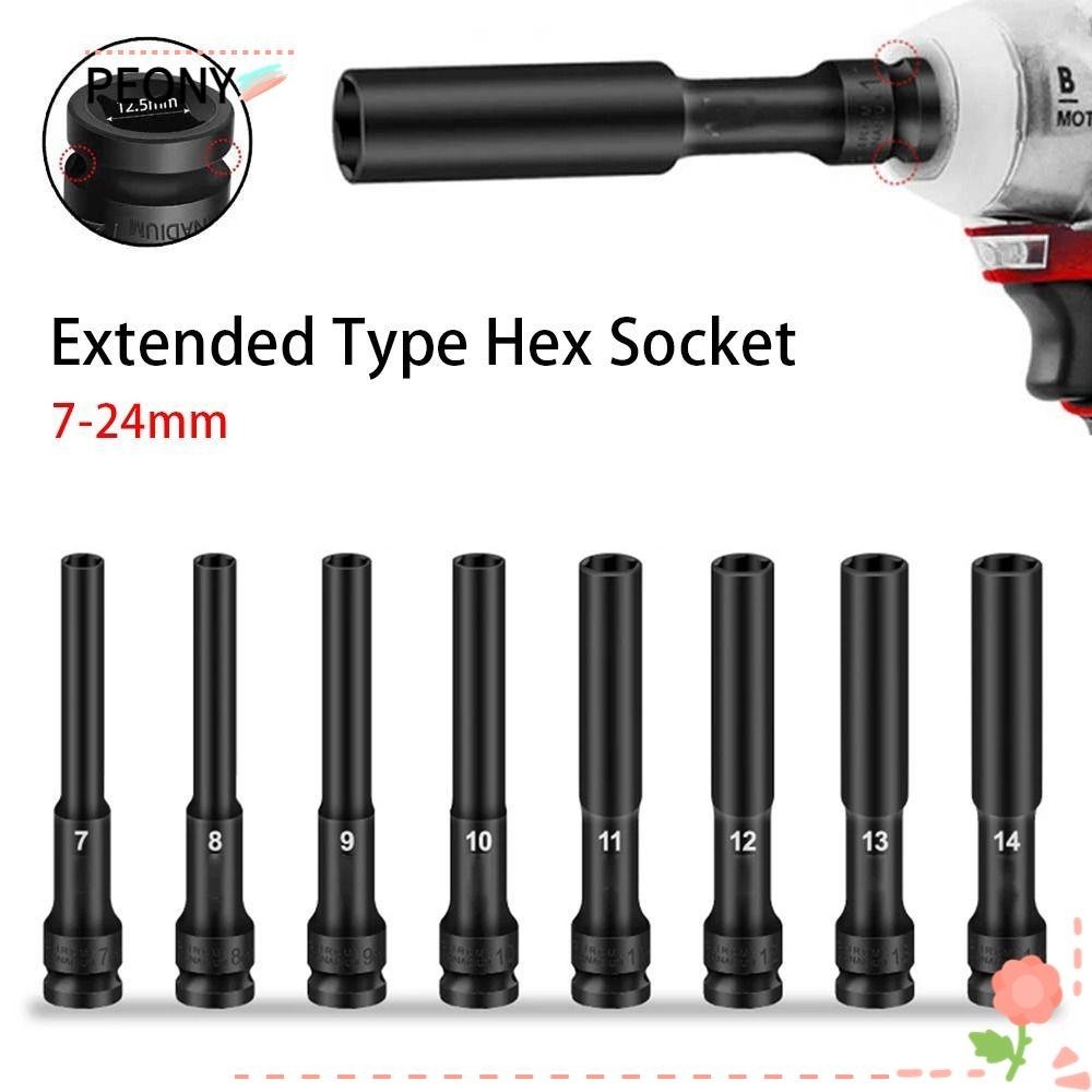 PEONY 1Pcs 1/2inch Hex Socket, Electric Hex Standard Wrench Extended ...