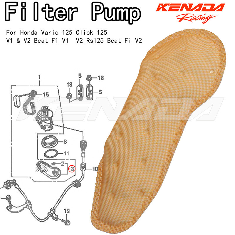 Fuel Pump Filter For Honda Click 125i Sh125 Icon 125 Click 125 Scoopy ...