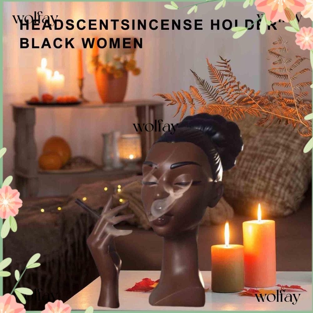 WOLFAY Head Incense Burner Black Woman, Headscents-Head Black Women ...