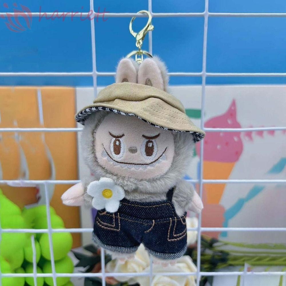 HARRIETT Labubu Plush Pendant, Cartoon Flower Pop Mart Keychain, Cute ...