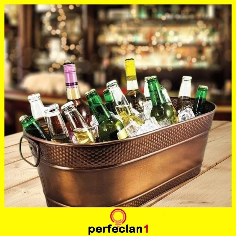 [Perfeclan1] Galvanized Ice Bucket Beer Buckets Practical Sturdy ...