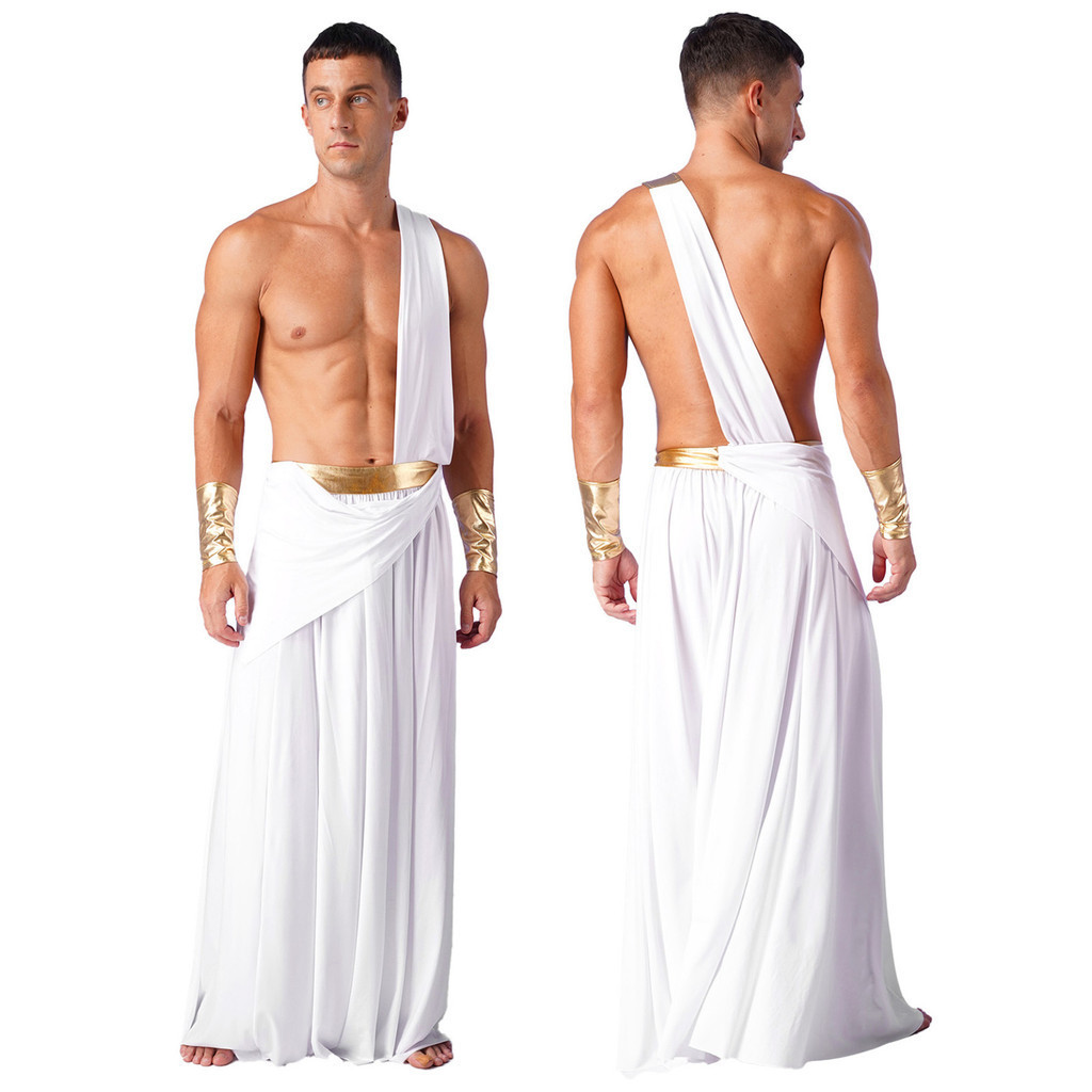 Men Halloween Ancient Greek Roman Mr. Toga God Warrior Cosplay Costume ...