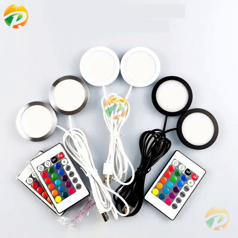 USB Led Spotlight 3W DC5V RGB With Remote Jewelry Cabinet Showcase ...