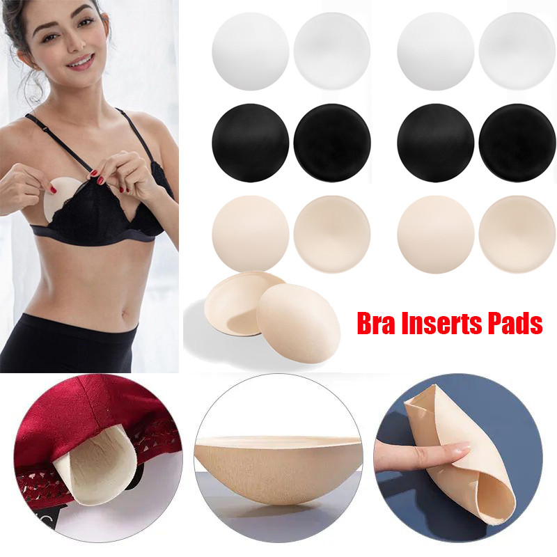 Round Soft Bra Inserts Pads - Removable Sponge Bra Pads - Bra Bikini Inserts Chest Pad | Shopee ...