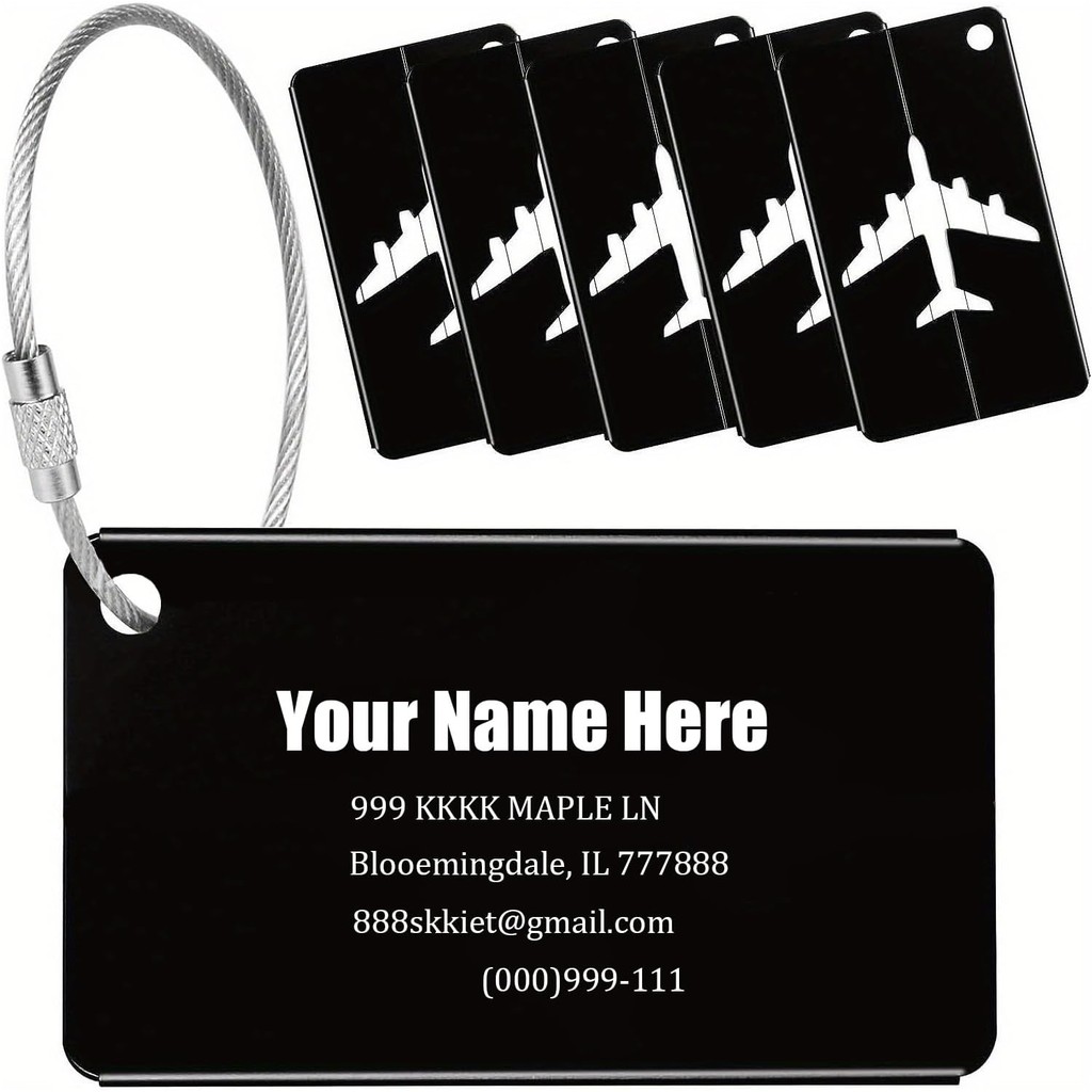 Personalized Luggage Tags, Custom Luggage Tag for Bag Id Custom Engraved Aluminum Luggage Tags ...