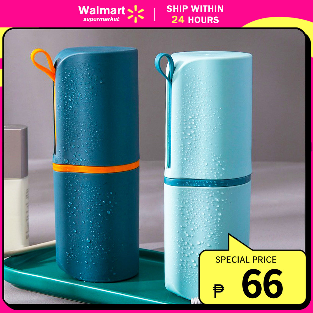 【Walmart】Japanese Toothbrush&Toothpaste Holder with Cover Cup Travel Toiletries Storage ...