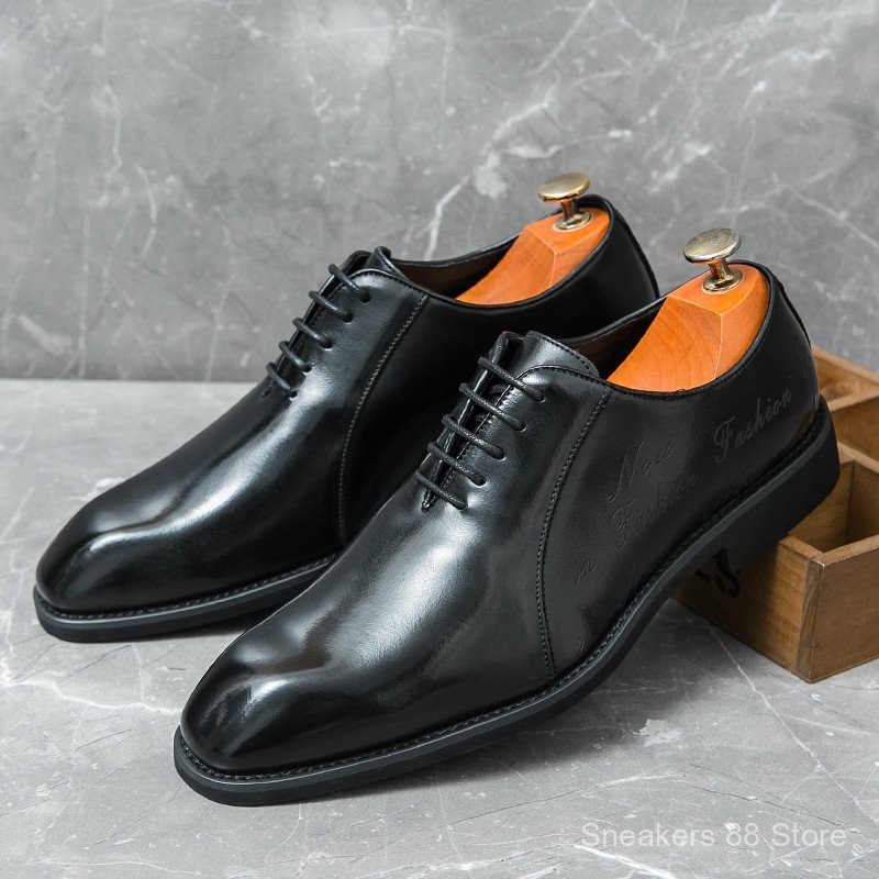 Mens Dress Shoes Oxford Style Formal Classic Lace Up Business Casual ...