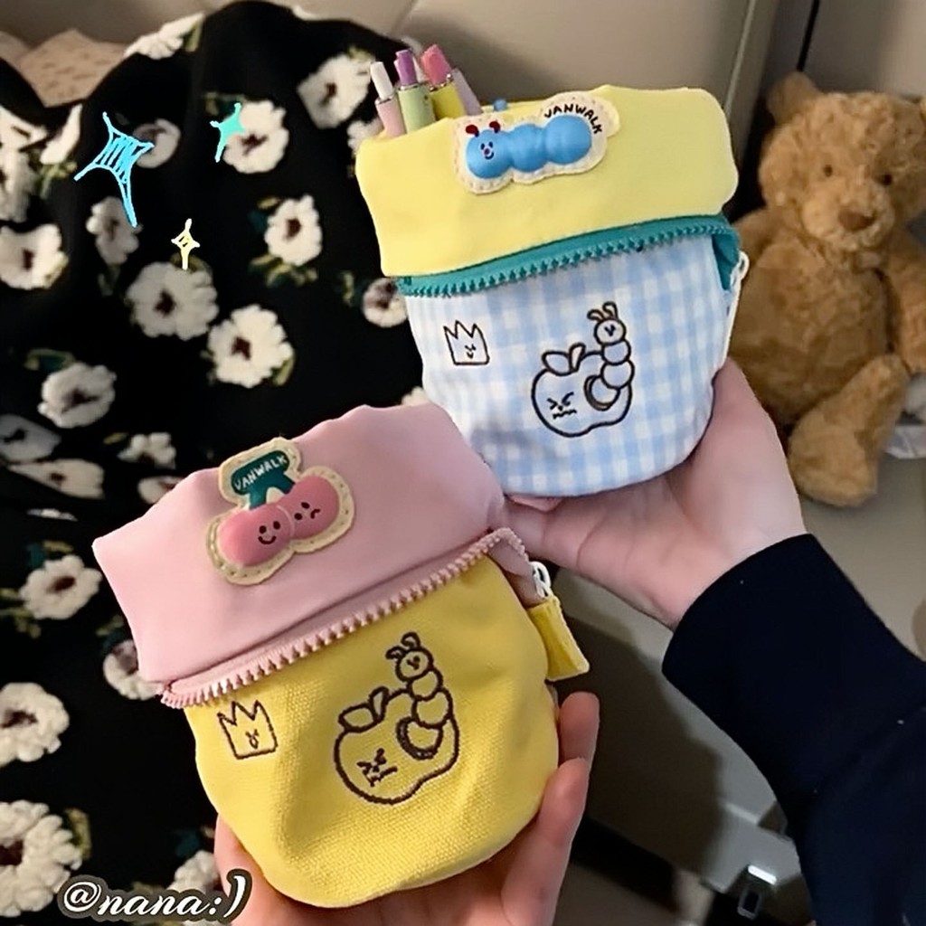 High-value Vertical Flip Large-Capacity Girl Pen Holder Japanese ...