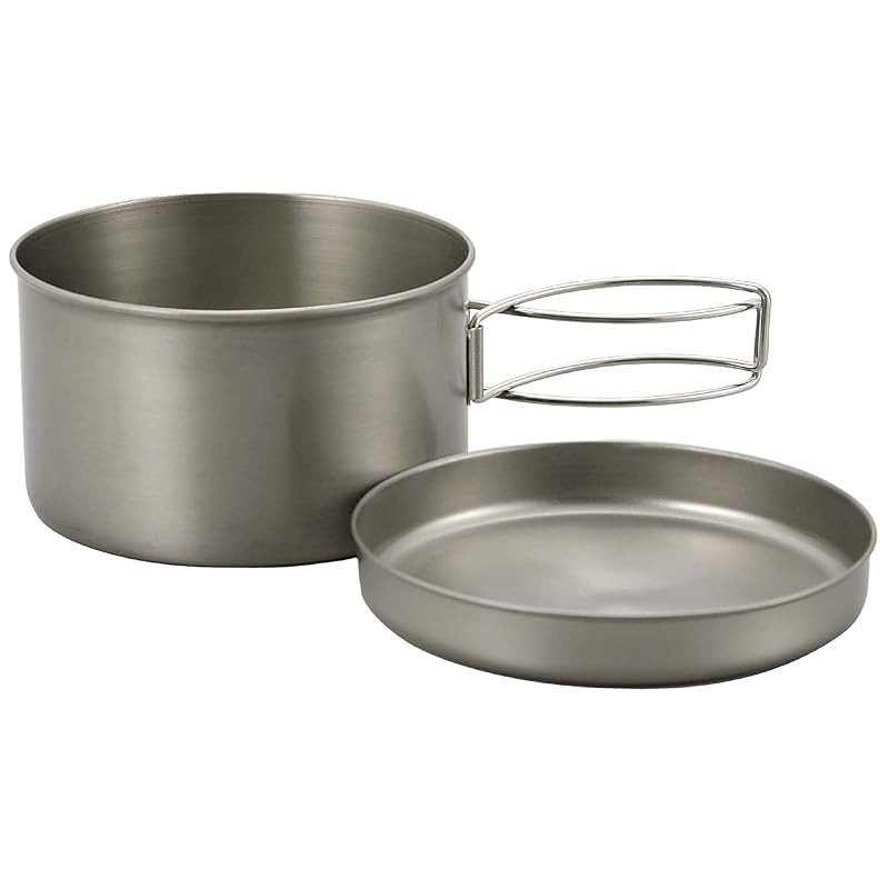Captain Stag BBQ pot, plate, and titanium mount cooker set M-9080 ...
