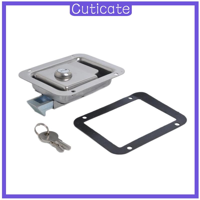 [CUTICATE] Paddle Lock Stainless Steel Flush Lock Recessed Mount Latch ...