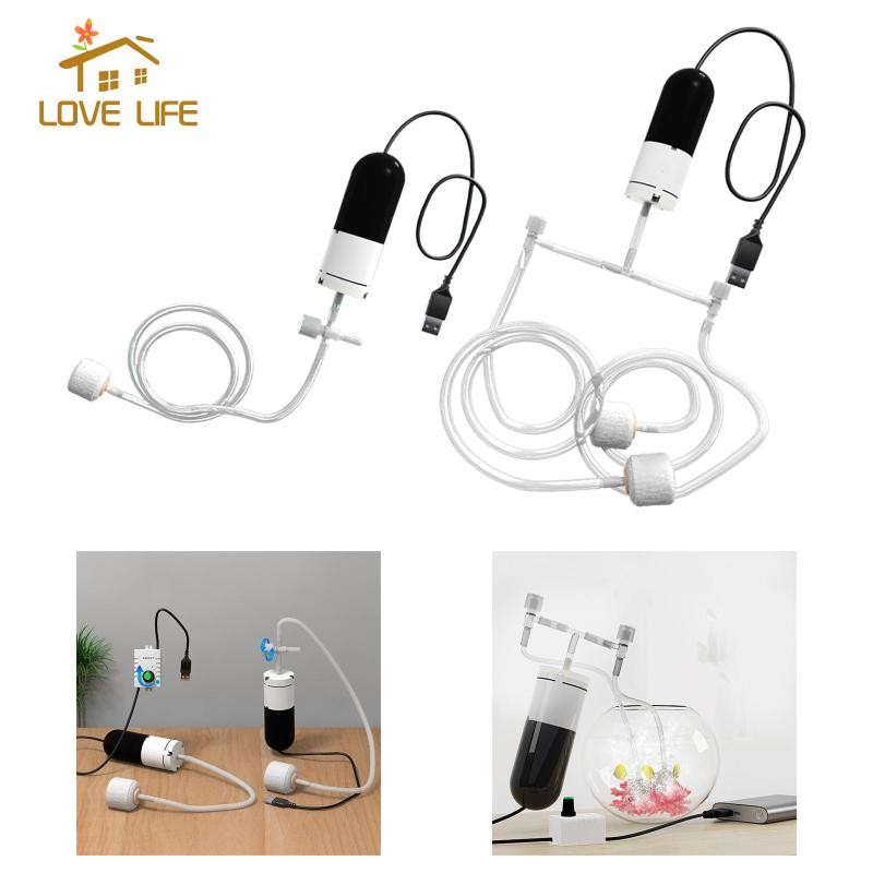 [Whfashion] Aquarium Air Pump Portable USB Tank Aerator Pump Bubbler ...