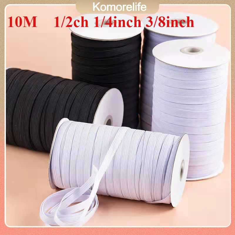 10m White Elastic Band Clothes Garter Thread Thickness Available ...