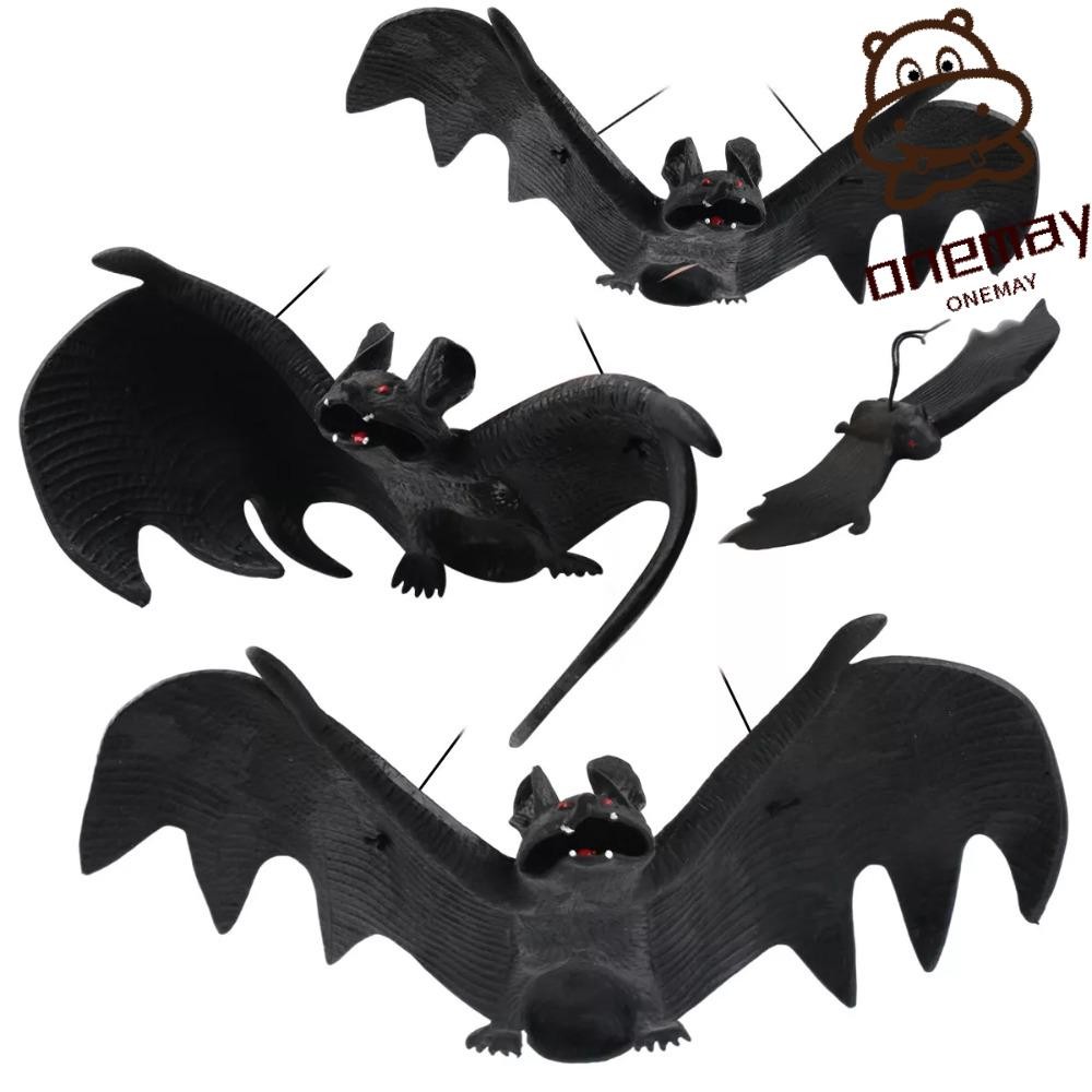ONE-MAYSHOW Hanging Bat Decor, Black Halloween Bat Haunted House Props ...