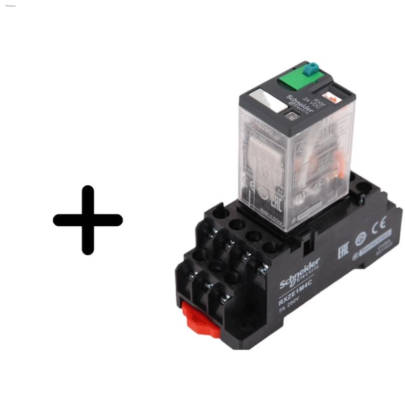 Schneider intermediate relay 24V 220V 12V RXM2LB2BD 4LB small with base ...