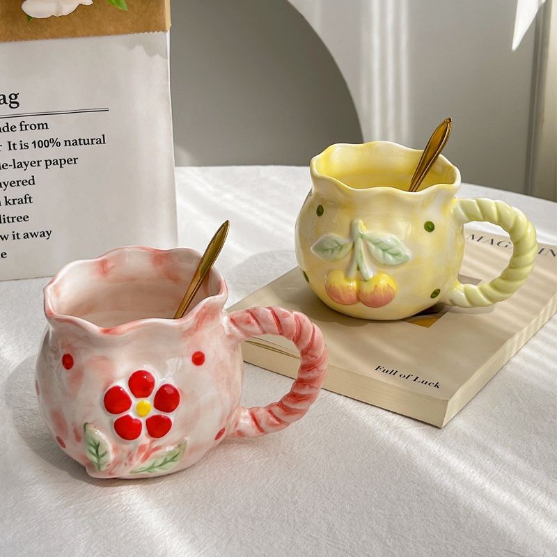 Japanese Style ins Style Ceramic Mug Water Cup Home Office Niche Design ...