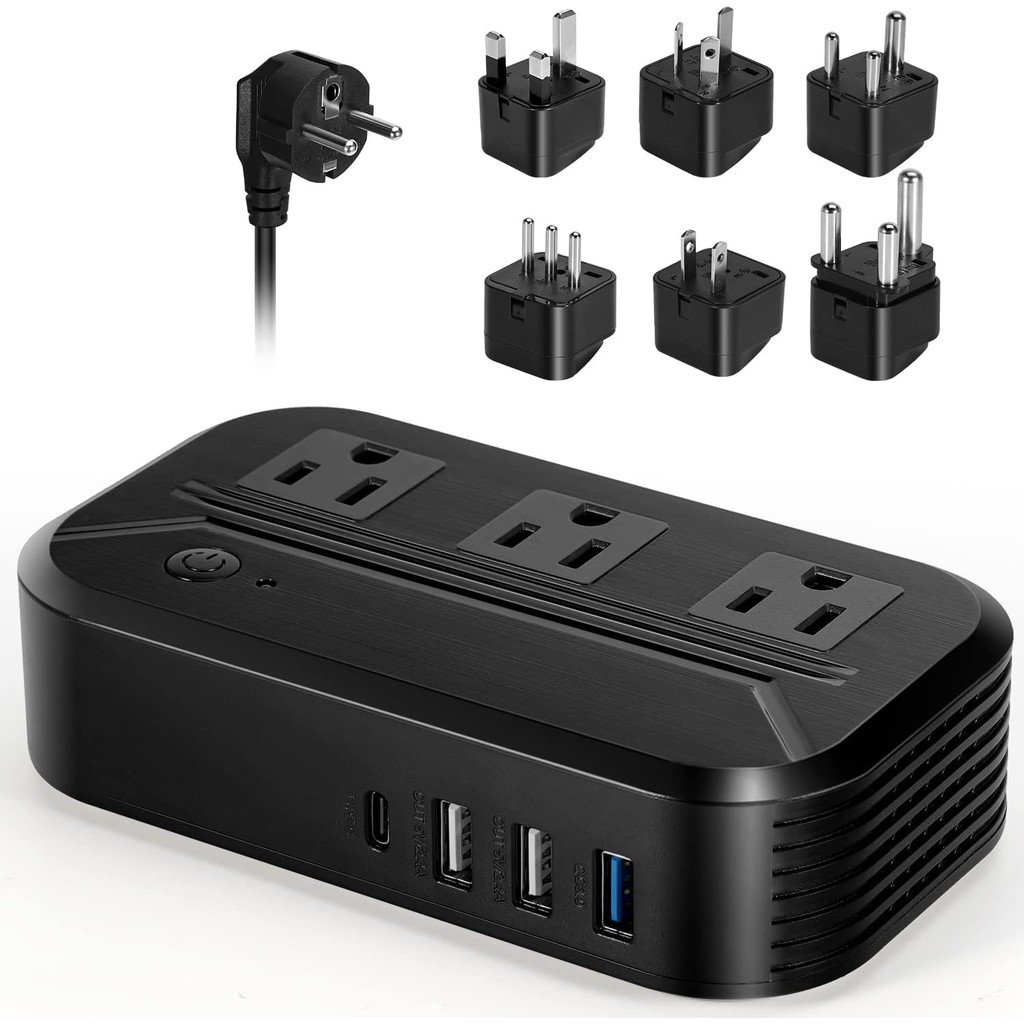 Overseas Transformer 2300W Portable Transformer Overseas Outlet USB ...