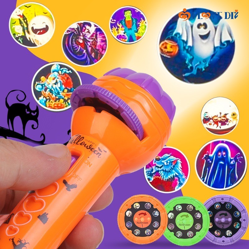 Cartoon Vampire Ghost Pattern Flashlight Projector - Children Kids ...