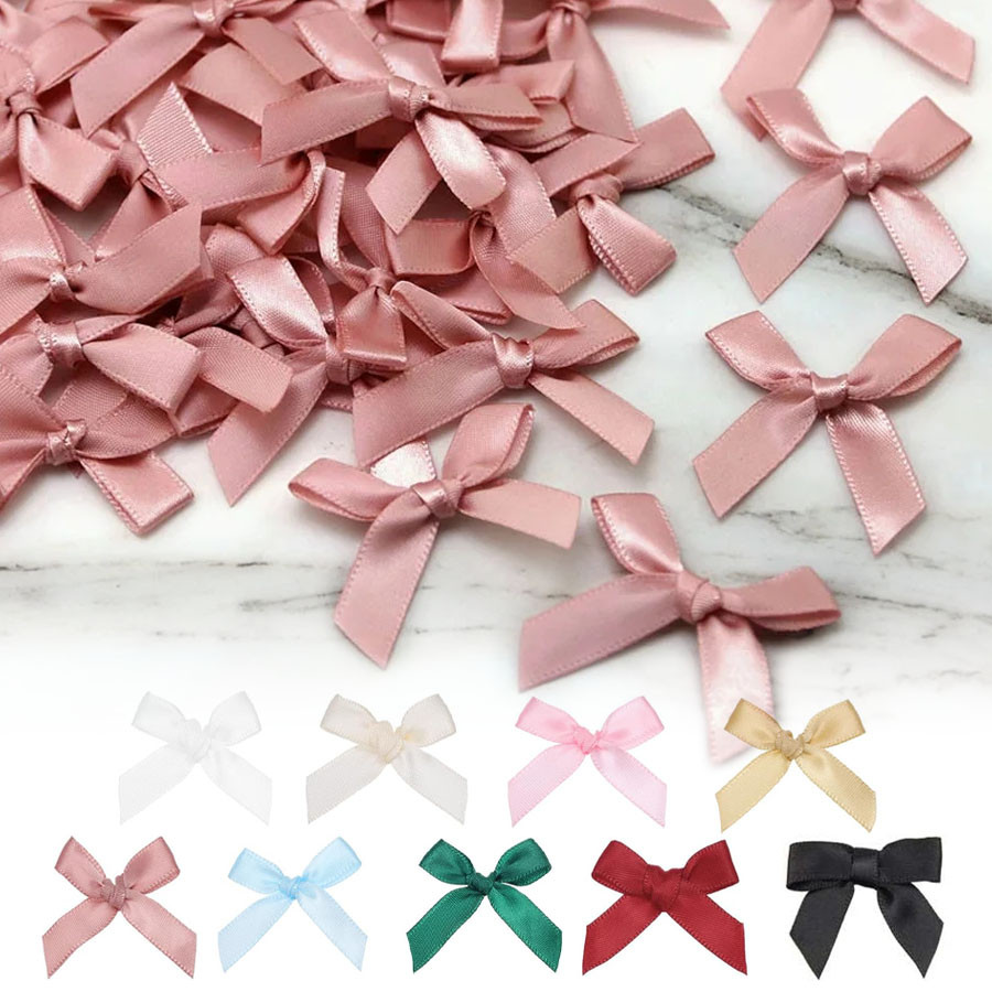 20/50/100Pcs Mini Ribbon Bows, Multicolor Small Bows, Tiny Decoration ...