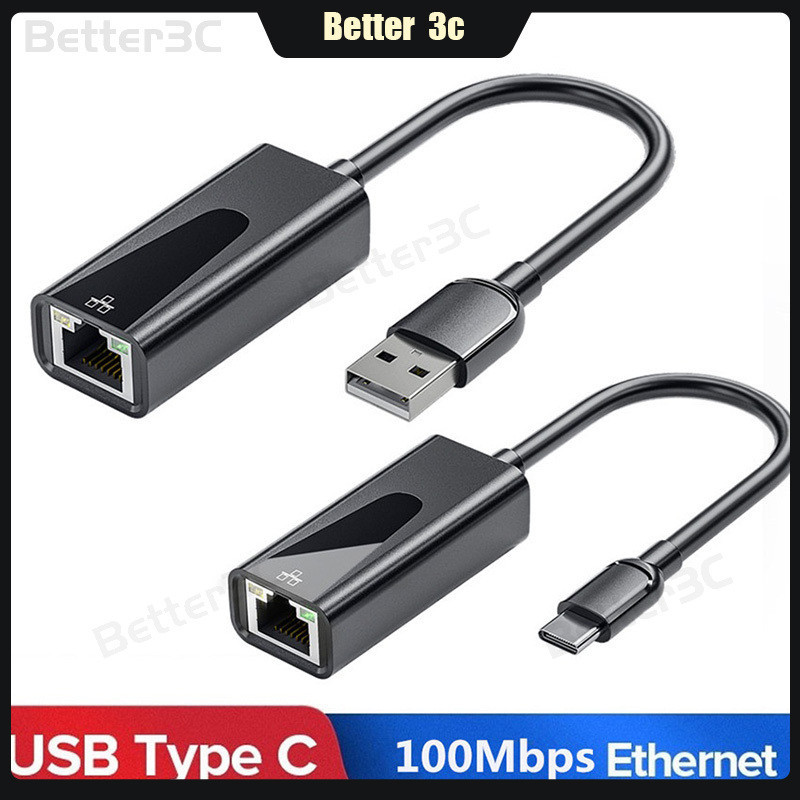 【Better 3C】Network Card USB Type-C To RJ45 10/100Mbps Lan USB Type C ...