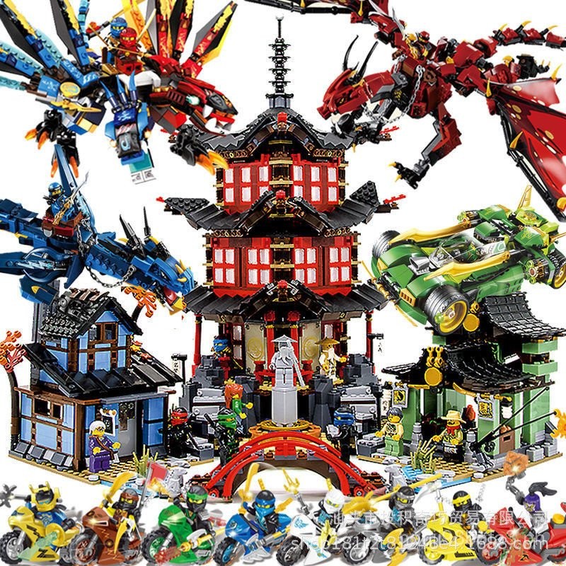 Compatible with Lego Ninjago Building Blocks Temple Assembly Figure ...