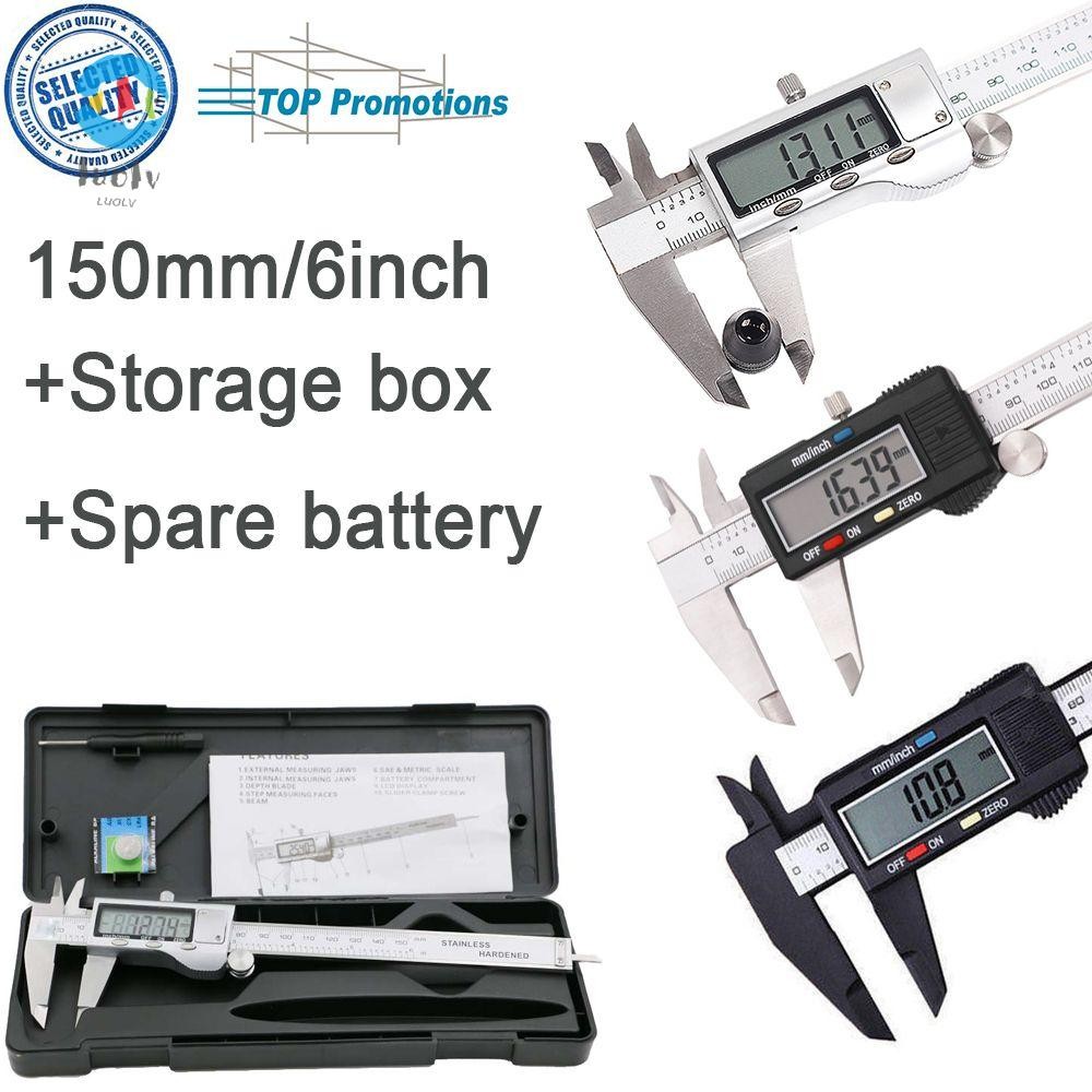 LUOLUVO 150mm/6inch Digital Vernier Caliper Workshop Ruler Electronic ...