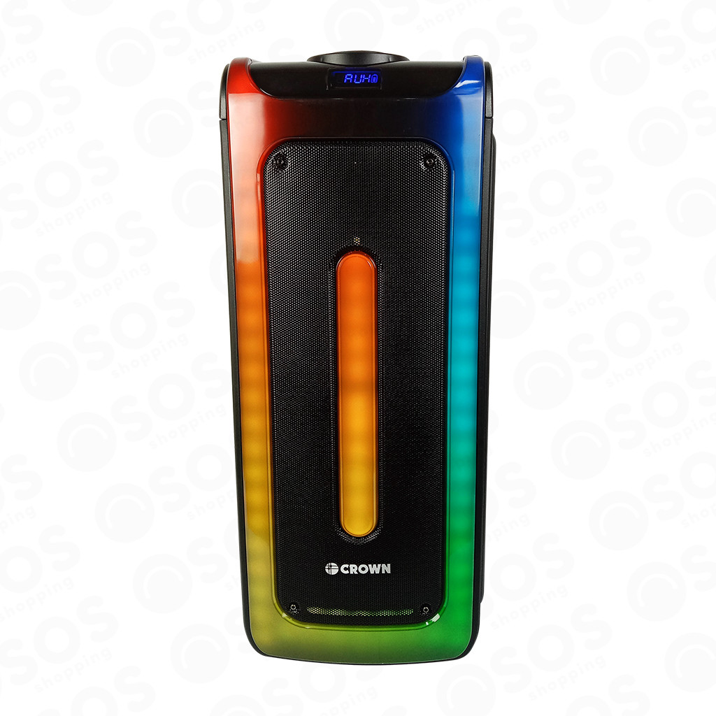 CROWN Party Box Portable Rechargeable Speaker Dancing Light Baffle w ...