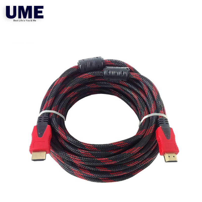 10M High Speed HDMI Cable Red Black Braided Cables Cord RD10 | Shopee ...