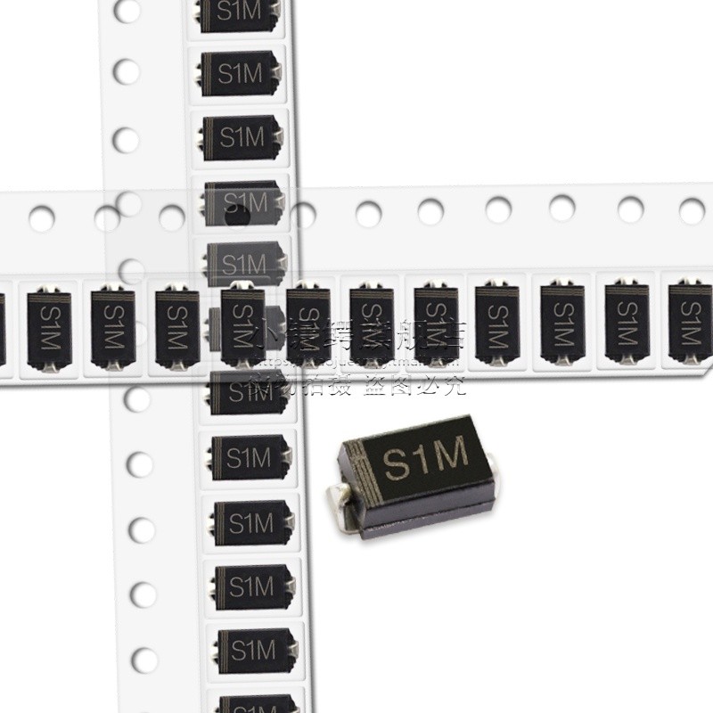 SMD rectifier diode S1M 1N4007 SMA DO-214AC 1A/1000V (100 pcs) | Shopee ...