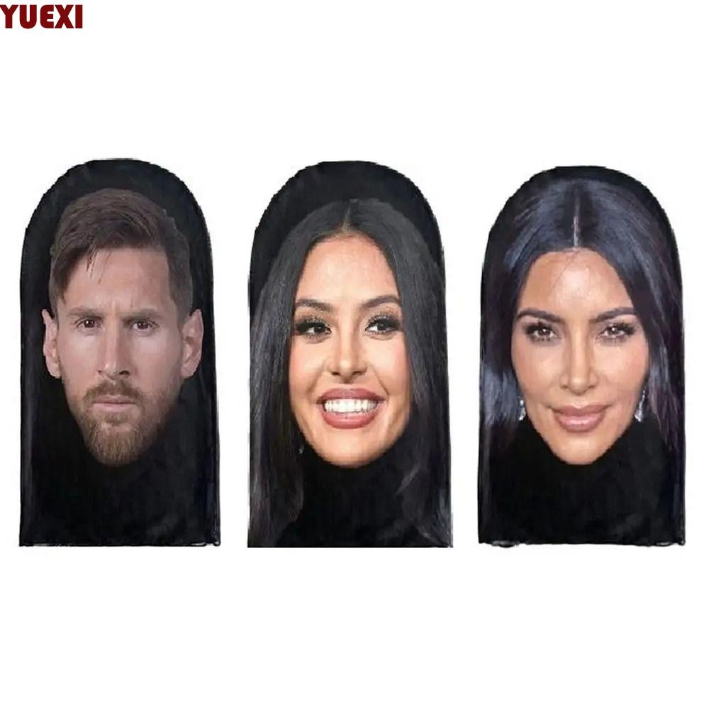 YUEXI 3D Seamless Mask, Funny Face Printed Head Scarf 3D Printed Face ...