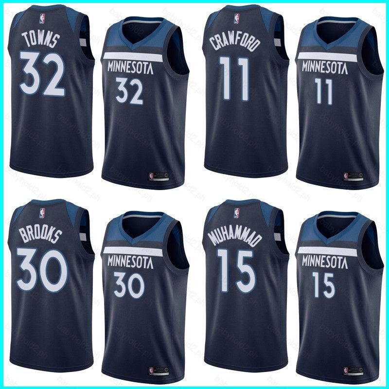 Jersey NBA Jersey Timberwolves Crawford Muhammad Towns Brooks Classic ...