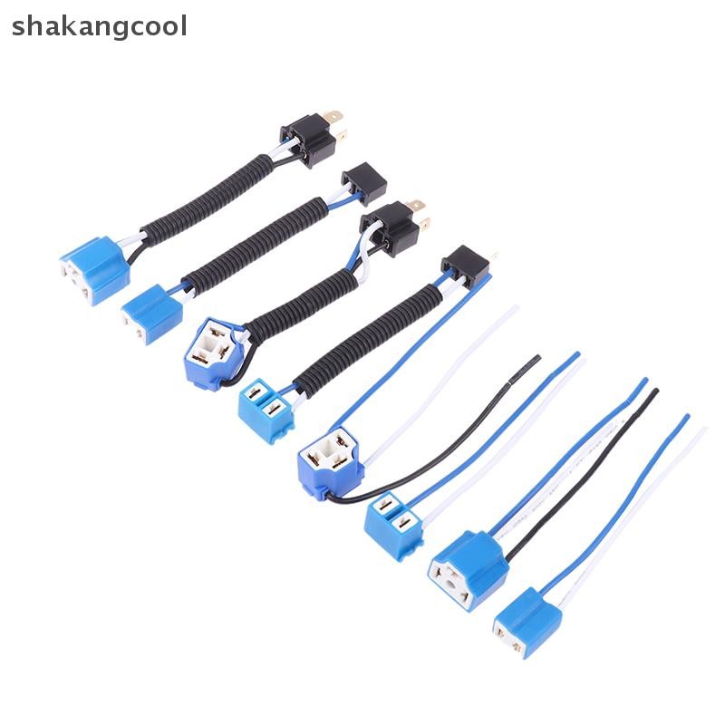 SCPH H7 H4 Car Truck Female Male Ceramic Headlight Extension Connector ...