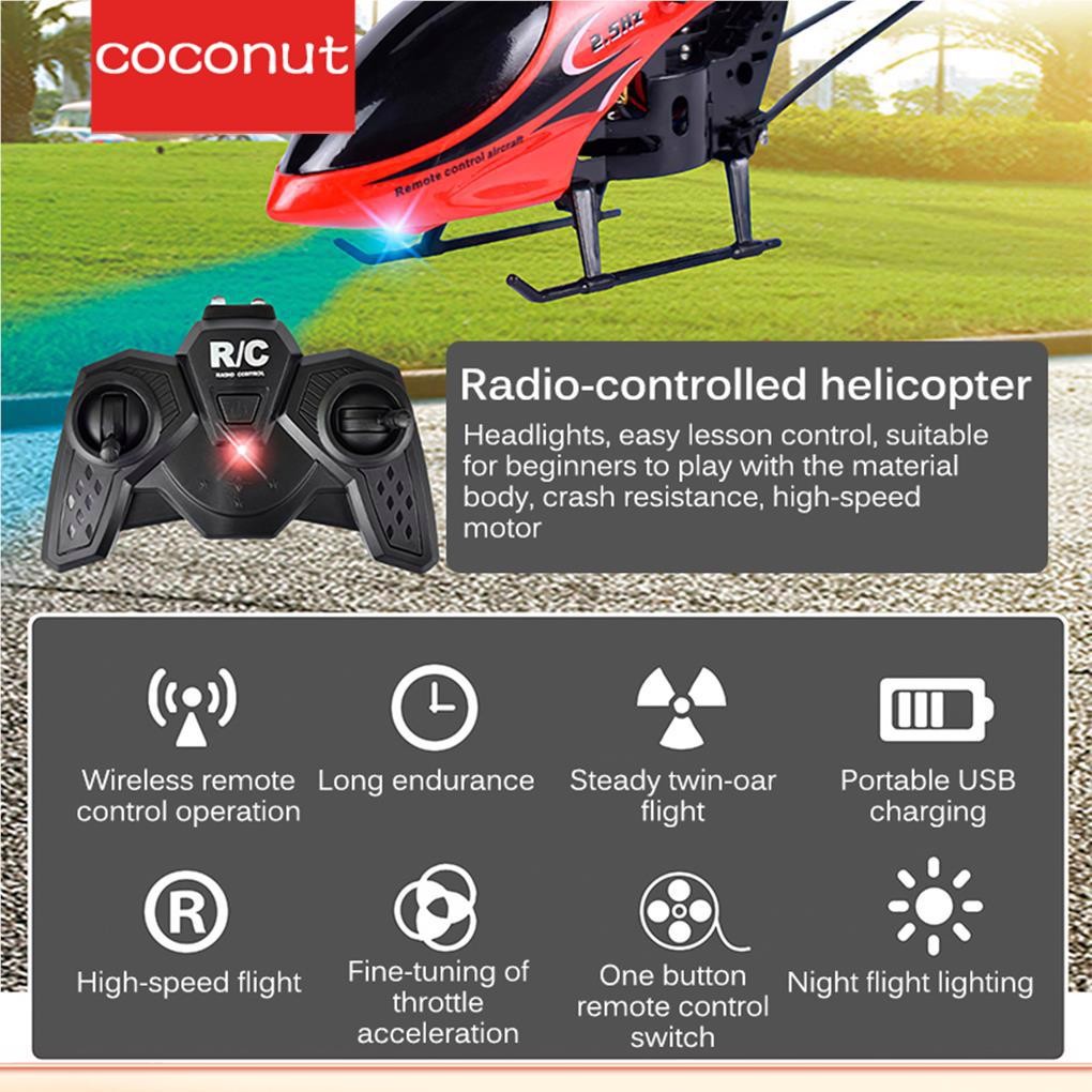 Mini RC Helicopter 2 Channel Drone Aircraft Remote Control Quadcopter ...