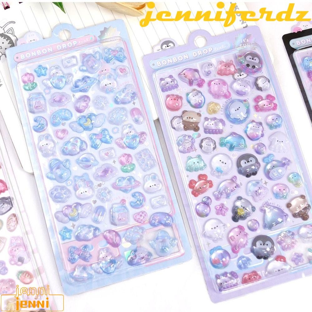 JENNIFERDZ Candy Ghost Drop Sticker, Cute Aesthetic 3D Relief Decor ...