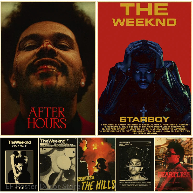 The Weeknd Retro Poster Canvas Painting Aesthetic Print Star Child ...