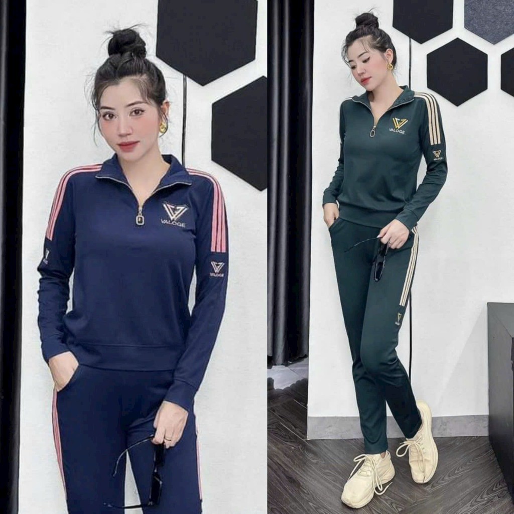 Jacket Autumn-winter long set with L.V collar and zipper, embroidered ...
