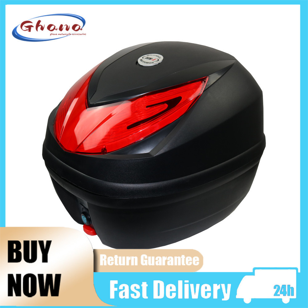 HNJ HARD PLASTIC TOP BOX 30 LITERS SMALL BOX FOR MOTORCYCLE WITH BASE ...