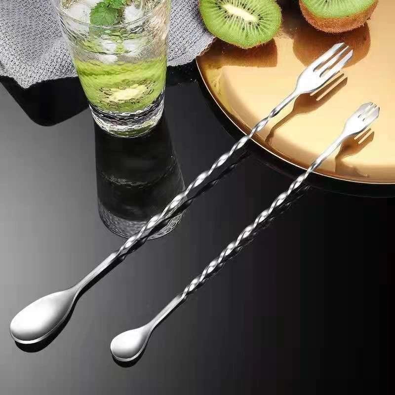 Stainless Stirrer Bar Spoon Stainless Food Grade Milktea Stirrer Coffee ...