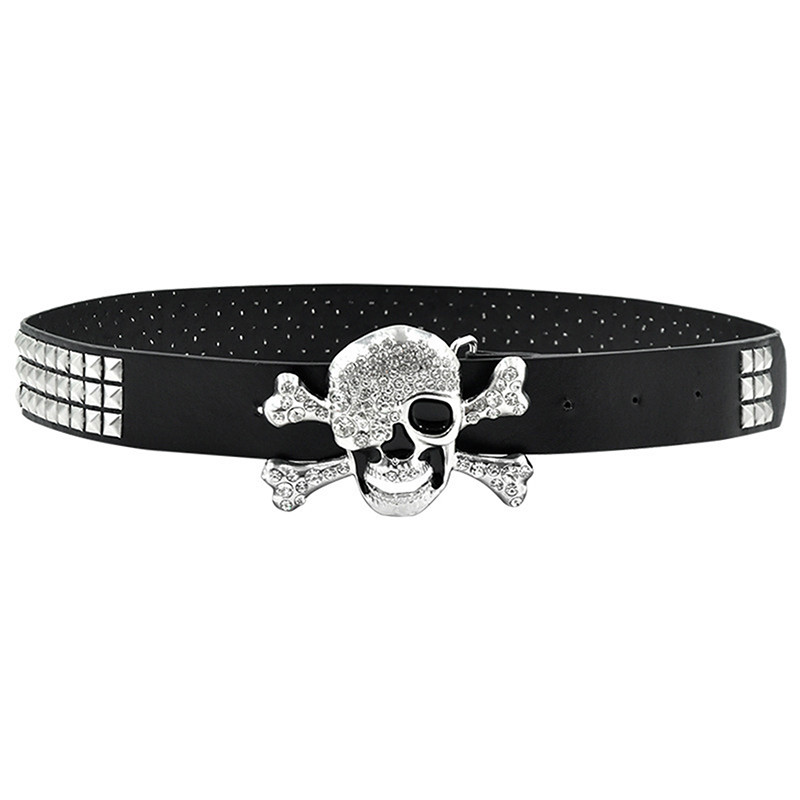 Marbit Rivet Belt Porous American Wide Belt Versatile Trouser Belt For ...