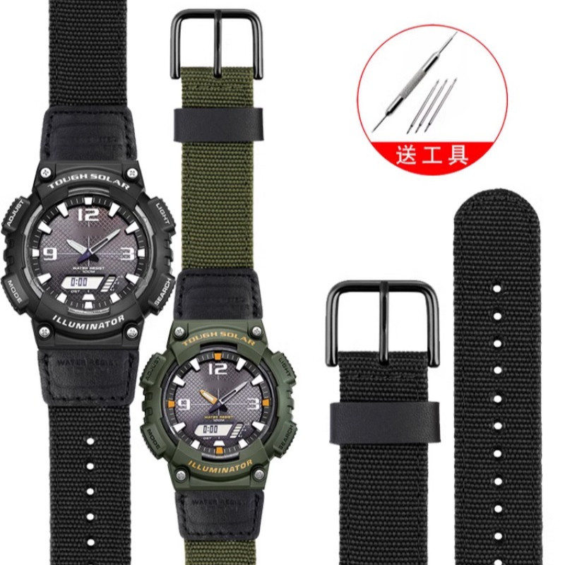 18mm Nylon Strap for Casio AQ-S810W AEQ-110W MCW-200 Waterproof Canvas ...