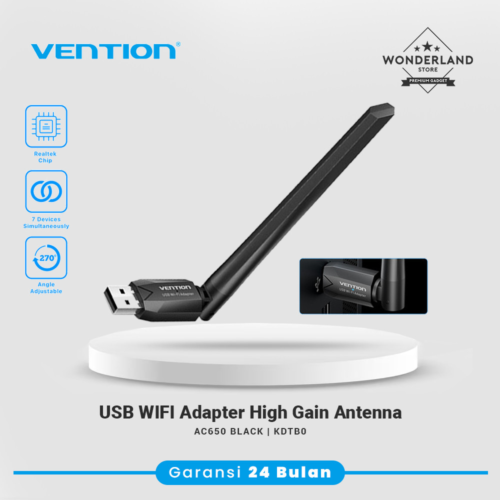 Vention Wireless USB Adapter Dongle WiFi Dual Band Antenna 2.4GHz/5GHz ...
