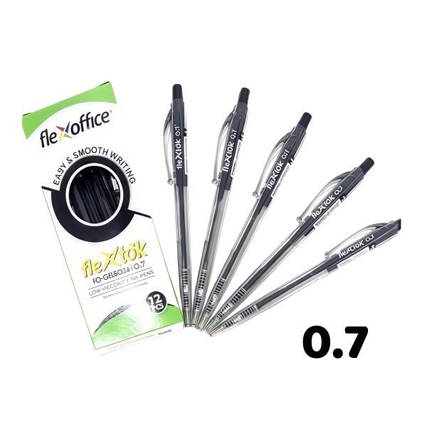 12pcs Flex Office Flex Stick 0.5mm/0.7mm Smooth Ink Ballpoint Pens ...