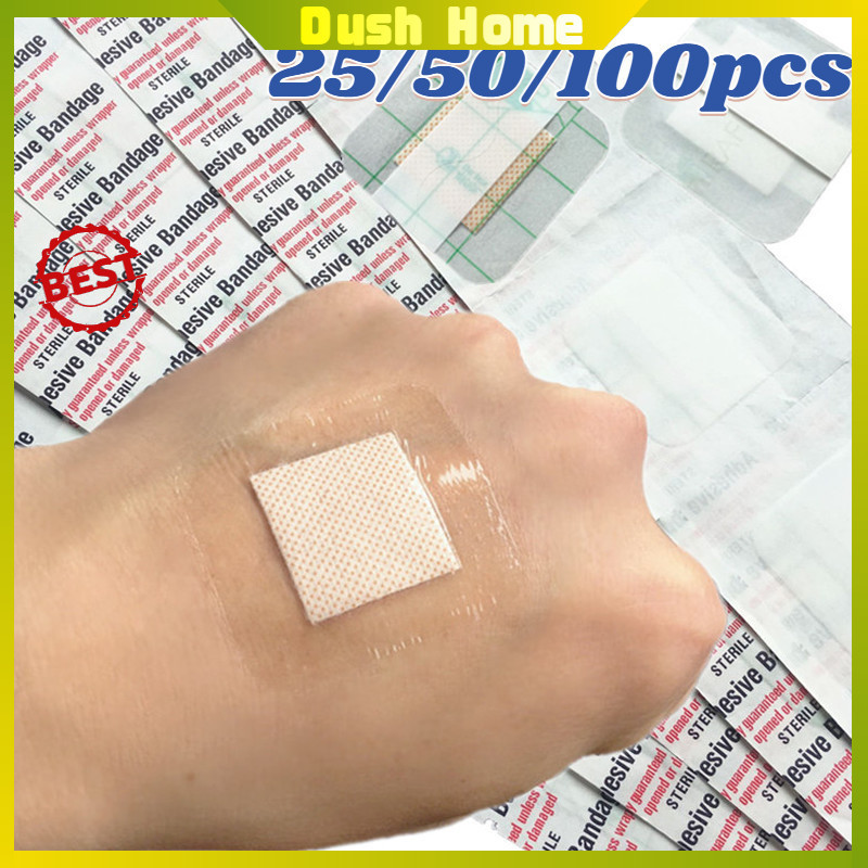 25/50/100pcs Waterproof Non-woven Adhesive Wound Dressing Band Aid ...