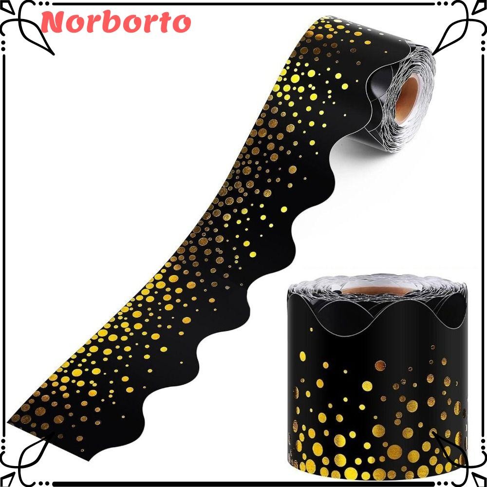 NORBORTO 1Roll Chalkboard Board Border, Self Adhesive Paper Border ...