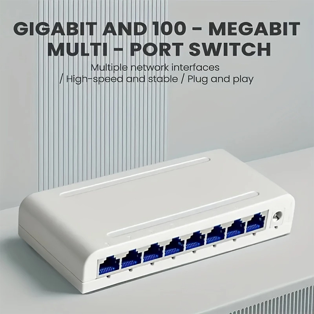5Port/8Port Gigabit Ethernet Switch,RJ45 10/100/1000Mbps,Plug and Play ...