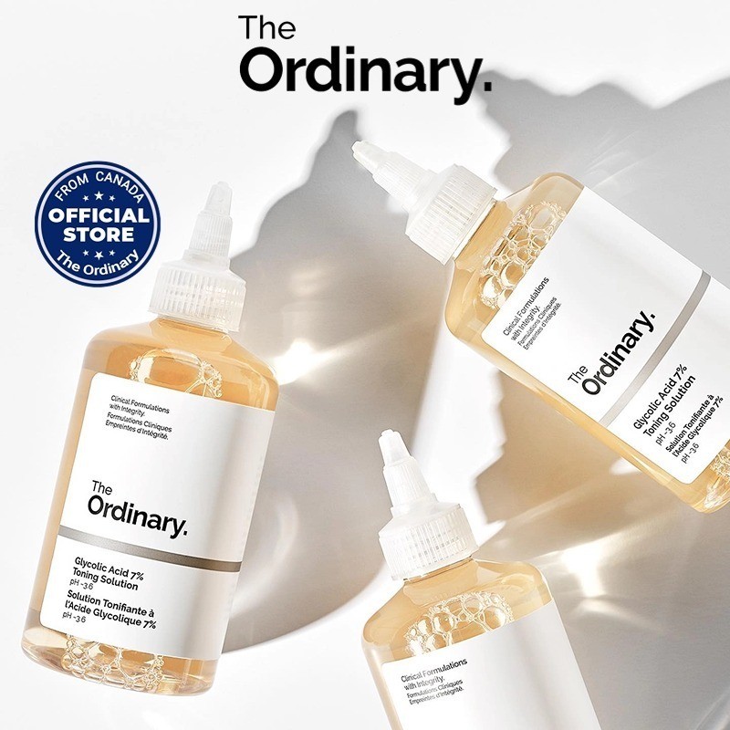 The Ordinary Skin Smoothing Set Glycolic Acid 7% Toning Solution ...