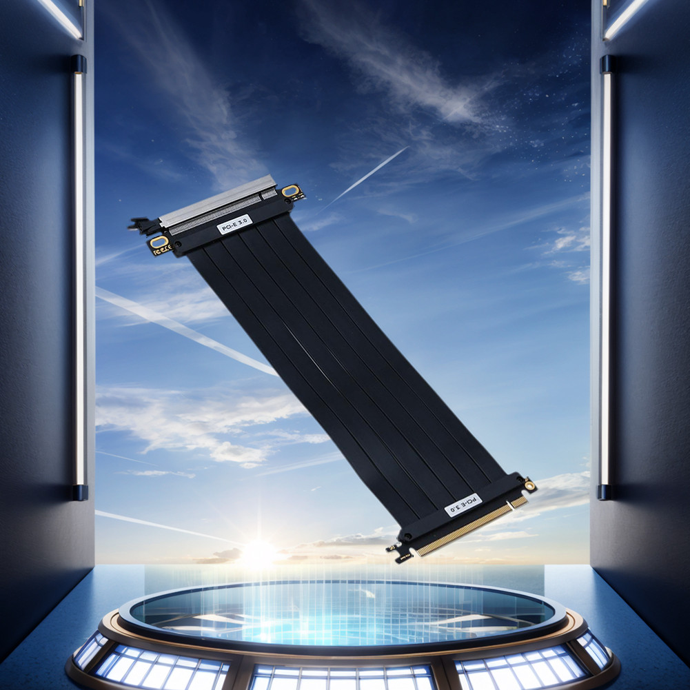 PCI-E 3.0 Riser Cable PCI Express Gen 3 GPU Extension Cord PCIe 3.0 X16 ...